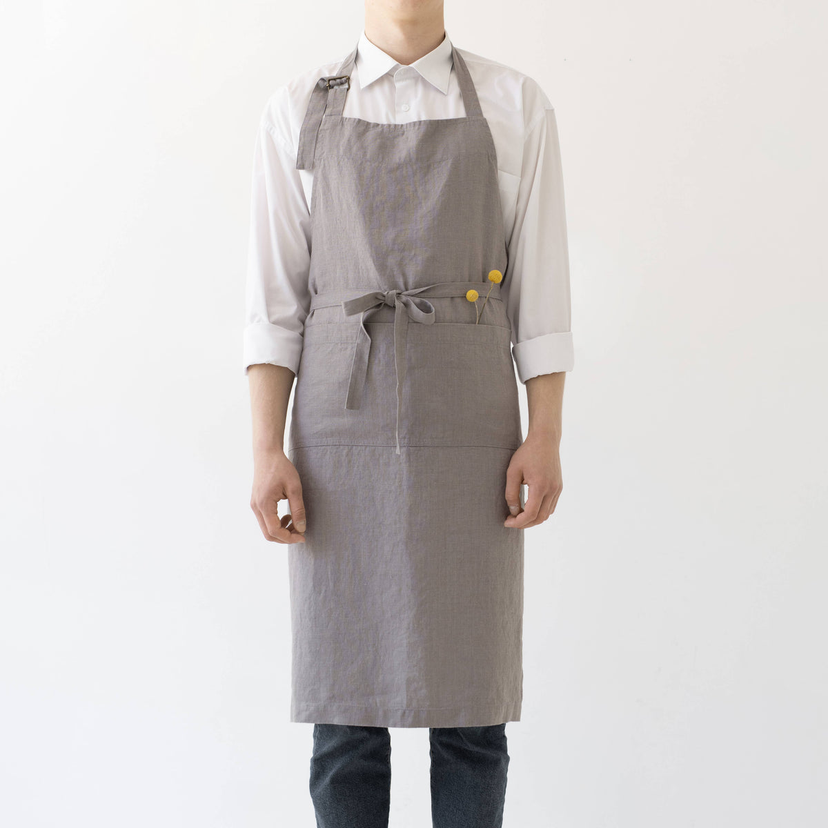 Ash Linen Chef Apron – Material Wit
