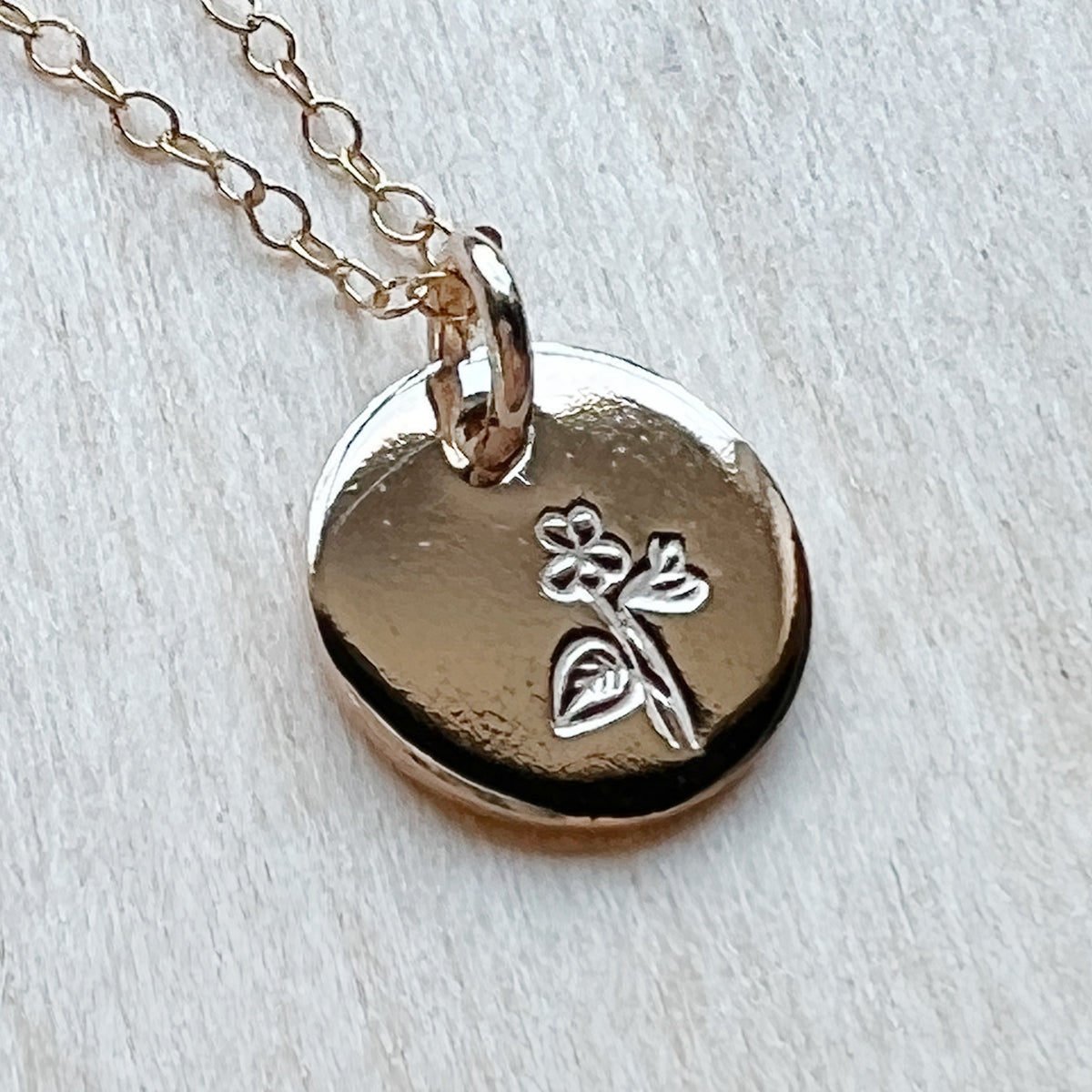 Violet | February Birth Month Flower Necklace – Material Wit